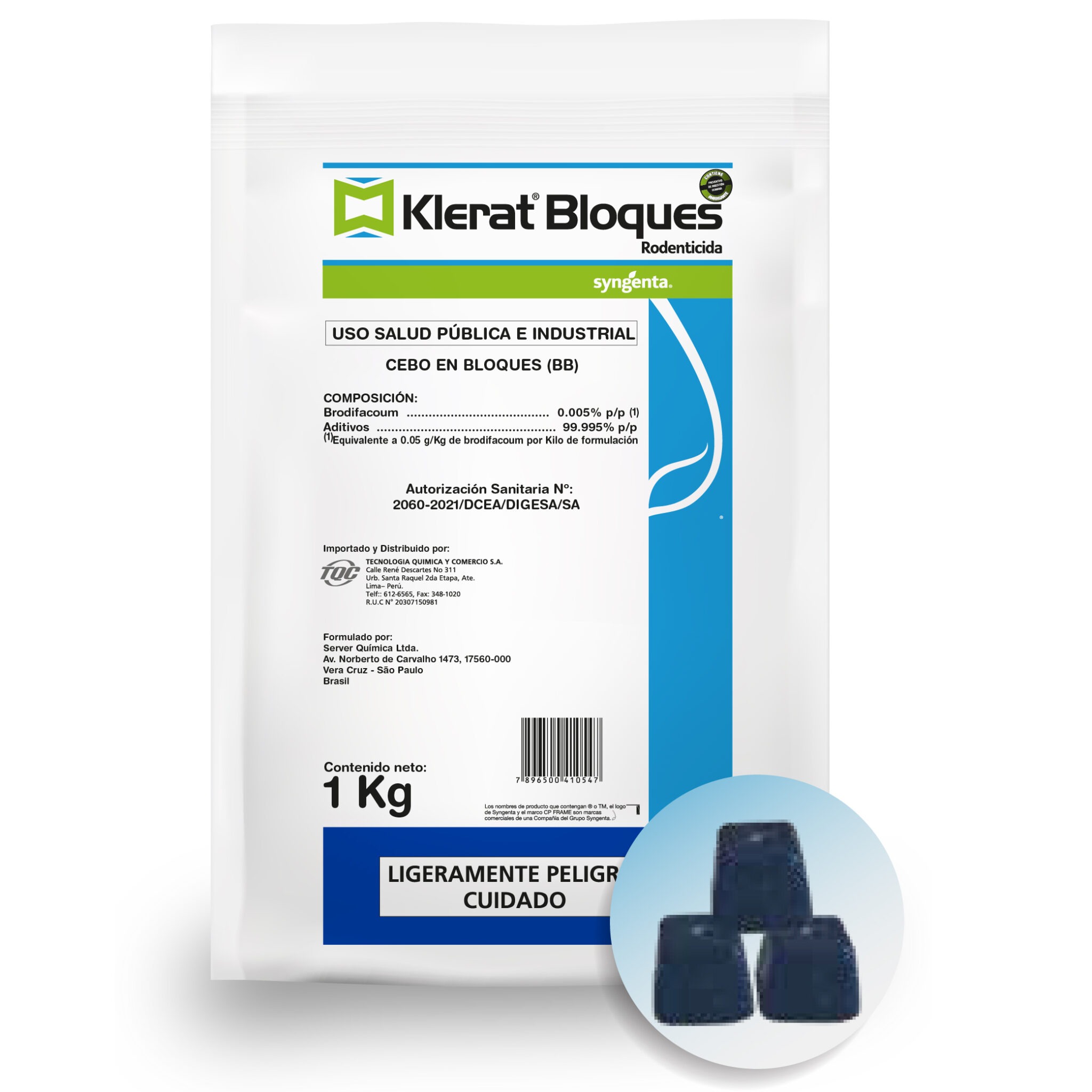 KLERAT BLOQUE RODENTICIDA – BOLSA POR 1 KILO – Fumigaciones